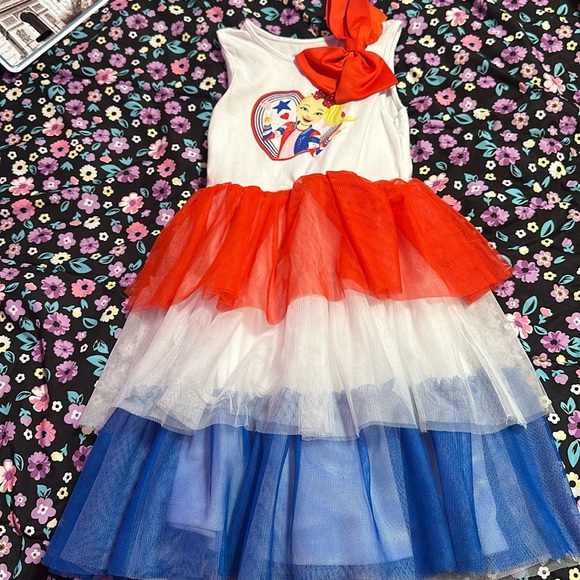 Nickelodeon | Dresses | Jojo Siwa American 4th Of July Tutu Dress Red ...